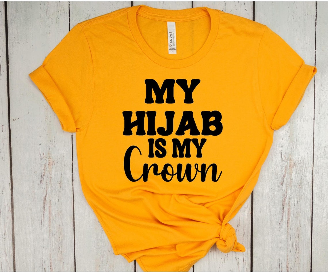 My Hijab is My Crown Shirt Hijabi Shirt Islamic Shirts Muslim Shirts ...