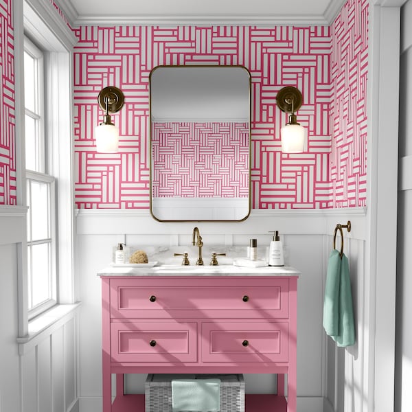 Removable Wallpaper Pink - Etsy