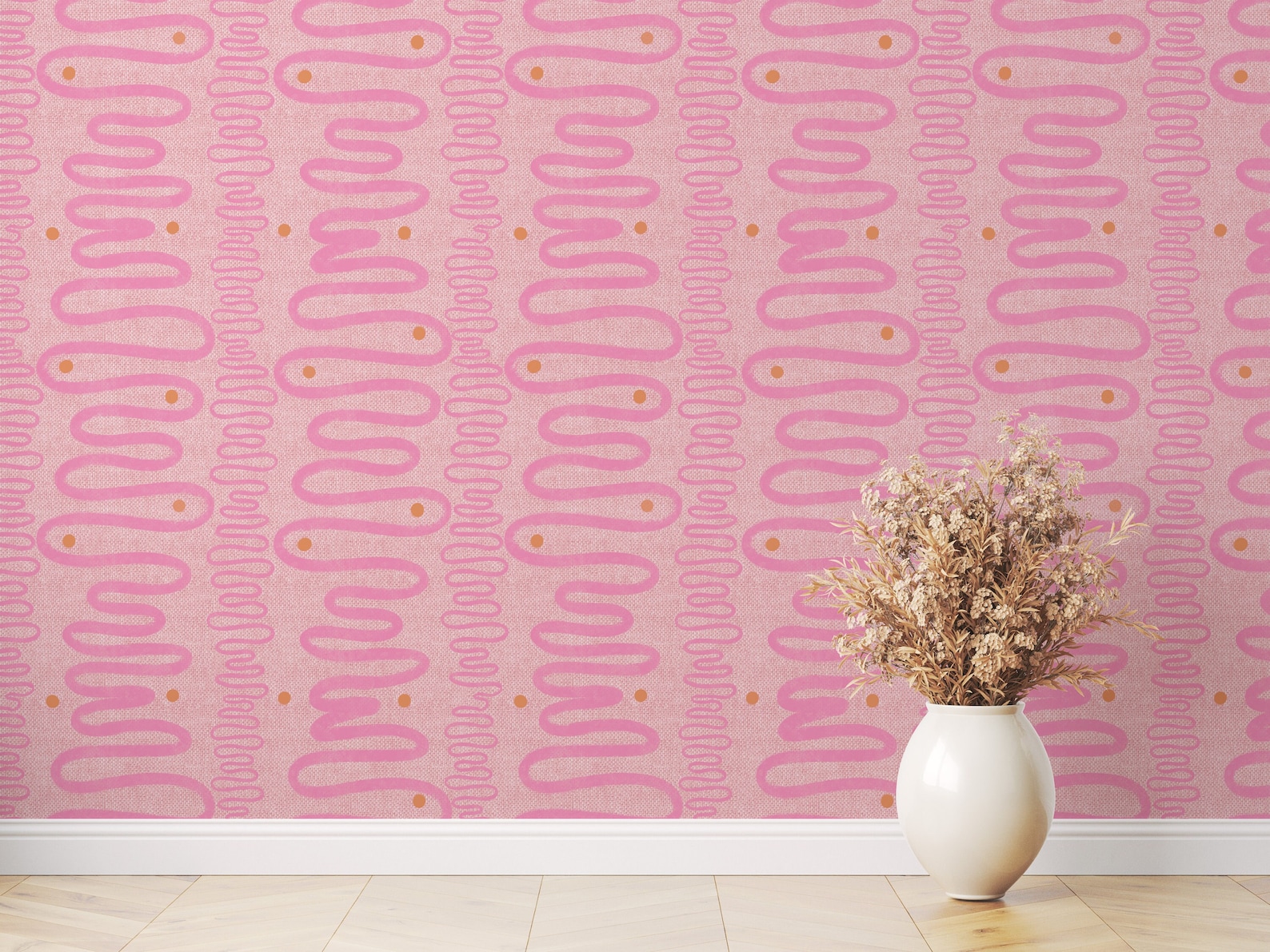 Pink Abstract Removable Wallpaper: Funky Peel and Stick - Etsy