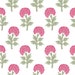 Pink Floral Block Print Wallpaper Peel and Stick or Traditional ...
