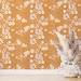 Orange Boho Floral Wallpaper Peel and Stick Self-adhesive Removable ...