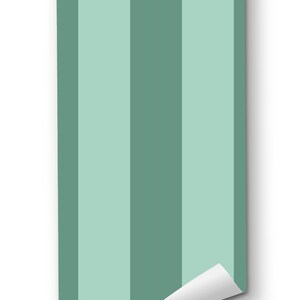Green Stripe Peel and Stick Wallpaper: Renter Friendly Nursery Decor - Etsy
