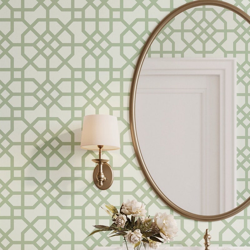 Lattice Wallpaper - Etsy