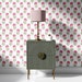 Pink Floral Block Print Wallpaper Peel and Stick or Traditional ...