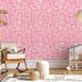 Bright Pink Abstract Stripe Removable Peel and Stick Wallpaper - Etsy