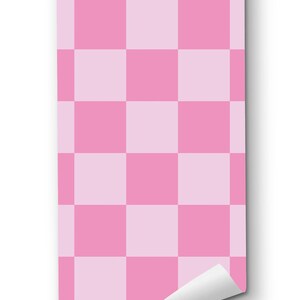 Pink Checkered Wallpaper: Geometric Peel and Stick, Removable - Etsy