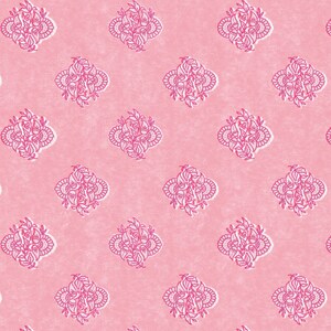 Pink Floral Block Print Wallpaper - Removable Maximalist Decor - Etsy