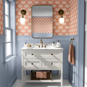 Pink Wallpaper | Boho Wallpaper | Floral Wallpaper | Peel and Stick ...