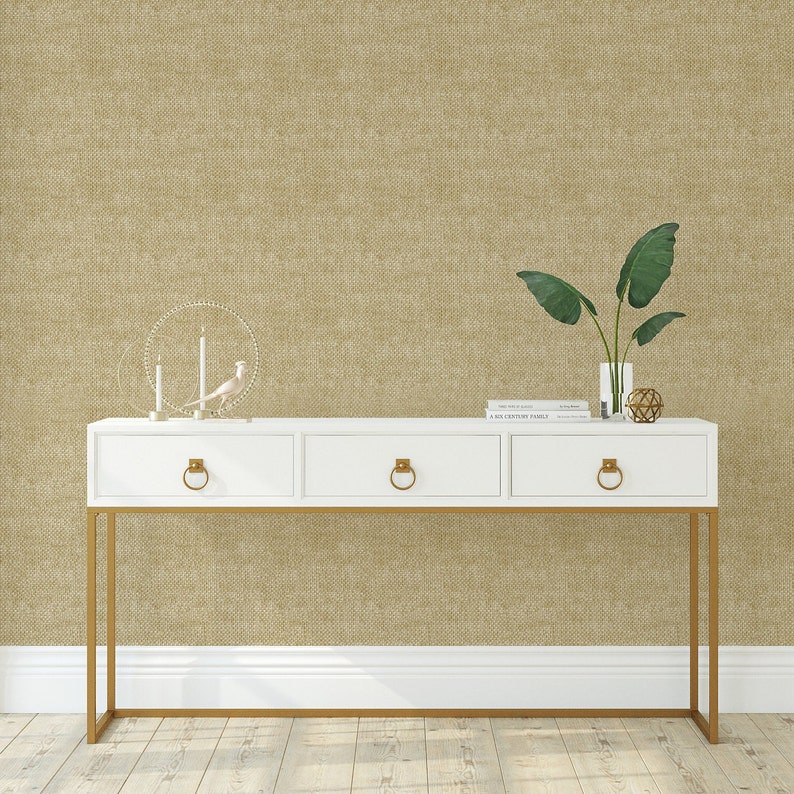Faux Grasscloth Peel And Stick Wallpaper Removable Self Etsy