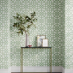 Green Trellis Wallpaper: Peel and Stick or Suede Unpasted - Etsy