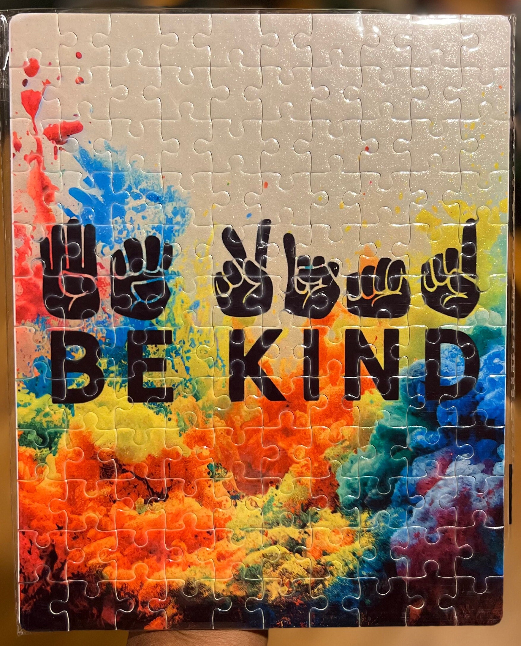 American Sign Language ASL Be Kind Colorful Art Explosion - Etsy