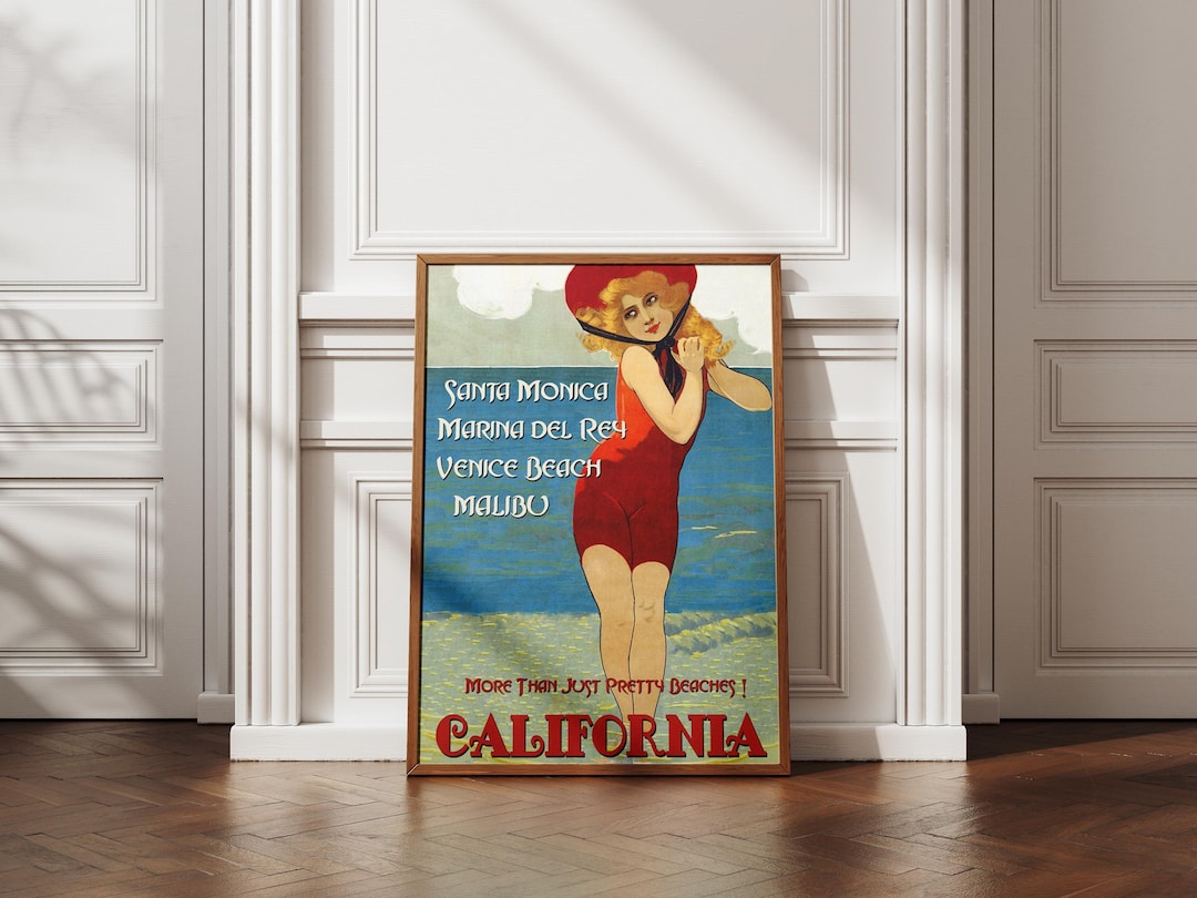 Santa Monica Marina Del Rey Lady Venice Malibu Vintage California ...