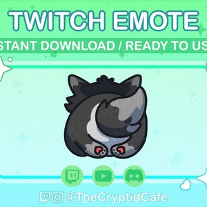 ANIMATED Grey Wolf Tail Wag Emote twitch Discord Youtube Cute Wolf ...