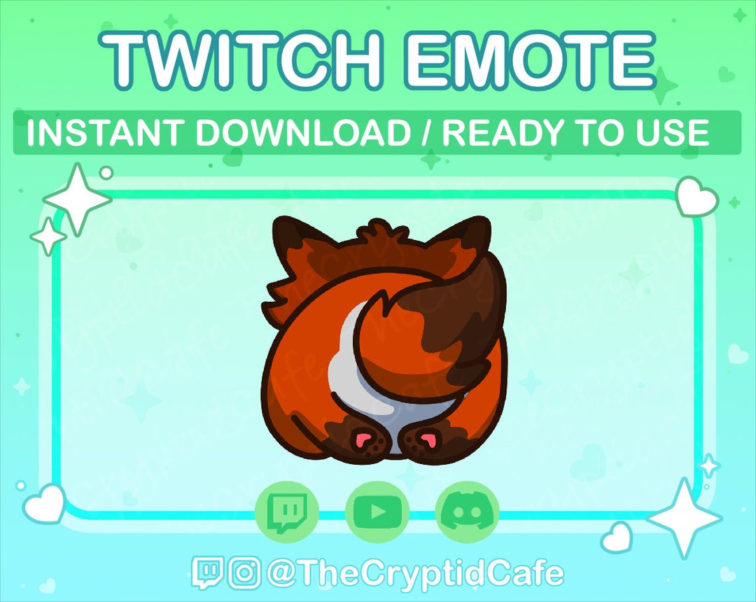 ANIMATED Fox Tail Wag Emote (twitch Discord Youtube) Cute Fox Animated ...