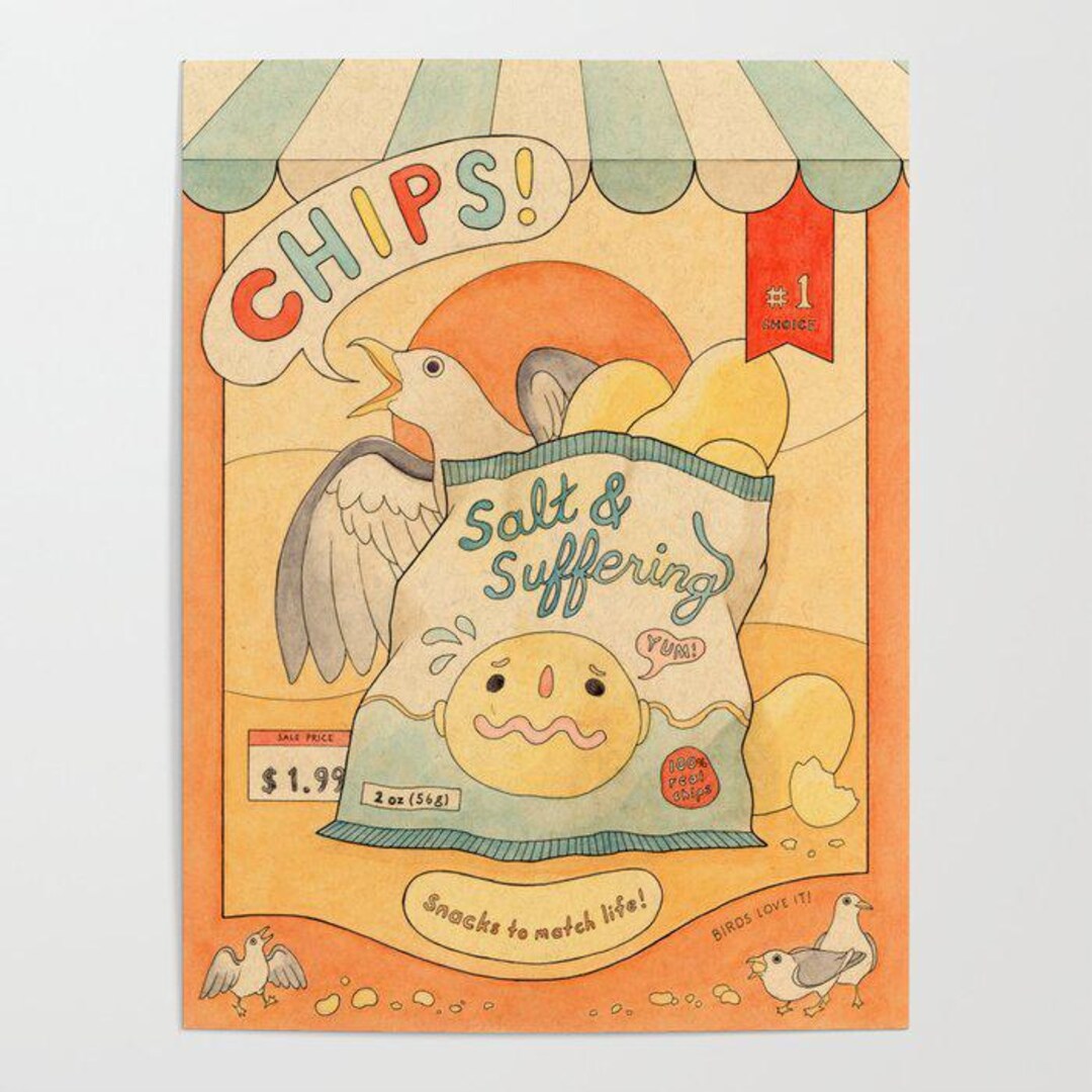 Chips Poster No Frame , Inspirational Poster, Chips Art Print Poster - Etsy