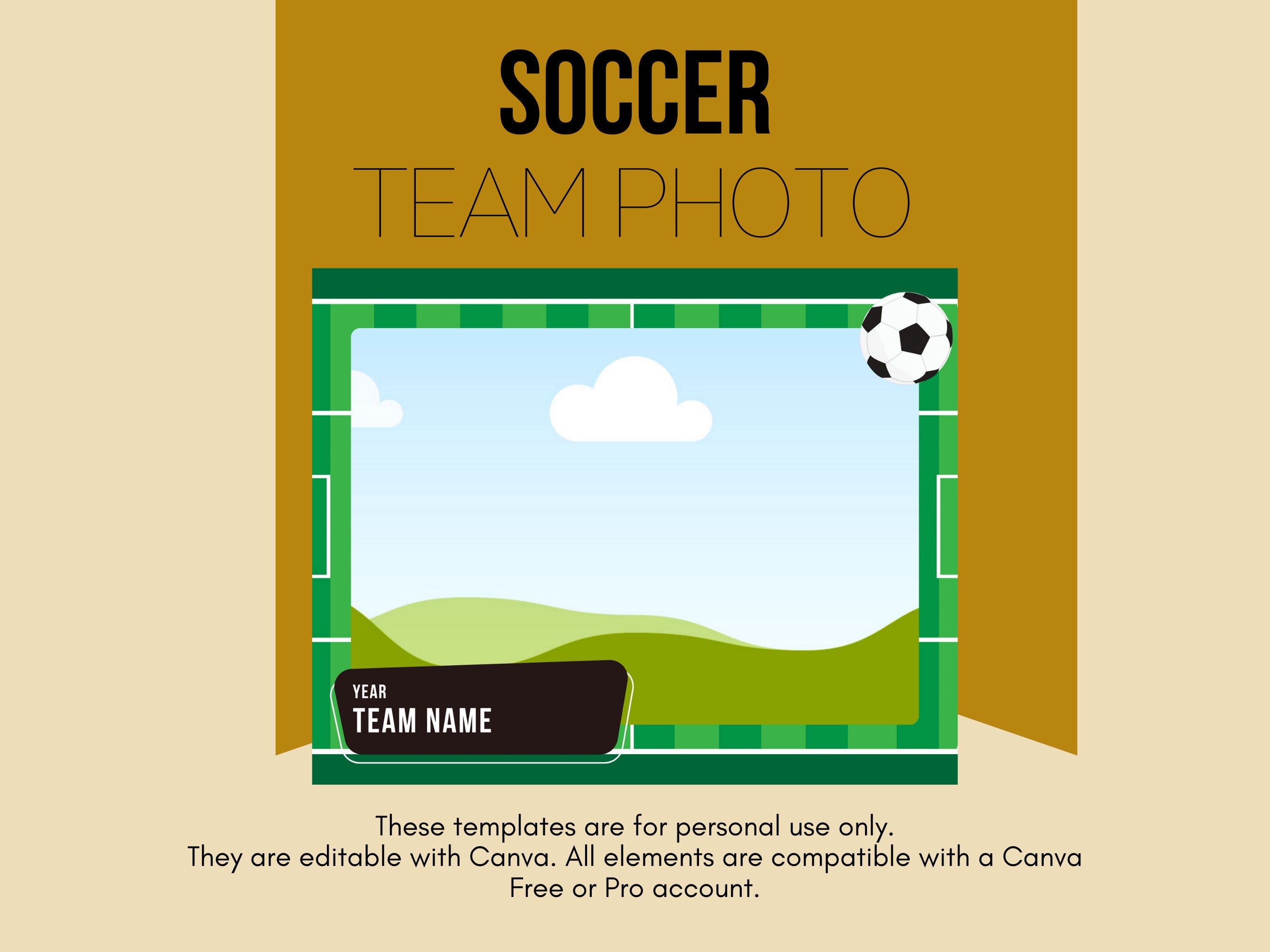 Custom Soccer Team Photo Template Youth Soccer Make Your Own Team Photo ...