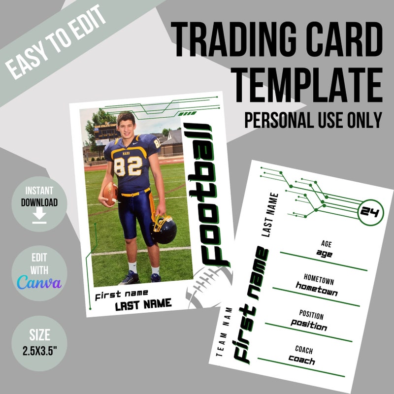Football Cards - Etsy