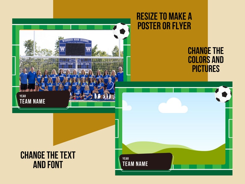 Custom Soccer Team Photo Template Youth Soccer Make Your Own Team Photo ...