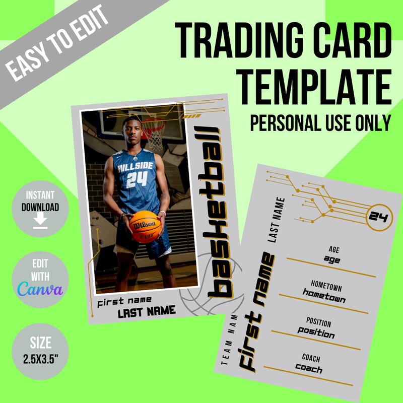 Basketball Card - Etsy