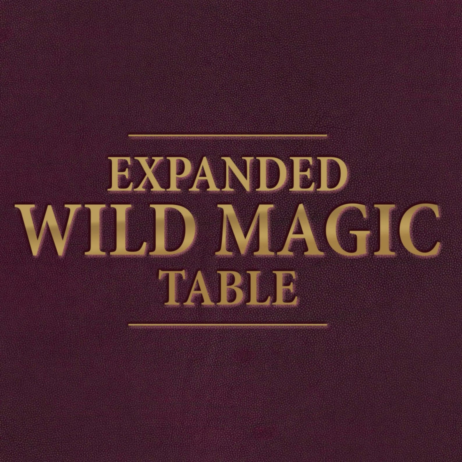 Expanded Wild Magic Table 5e 5th Edition D&D DND Dungeons and Dragons ...
