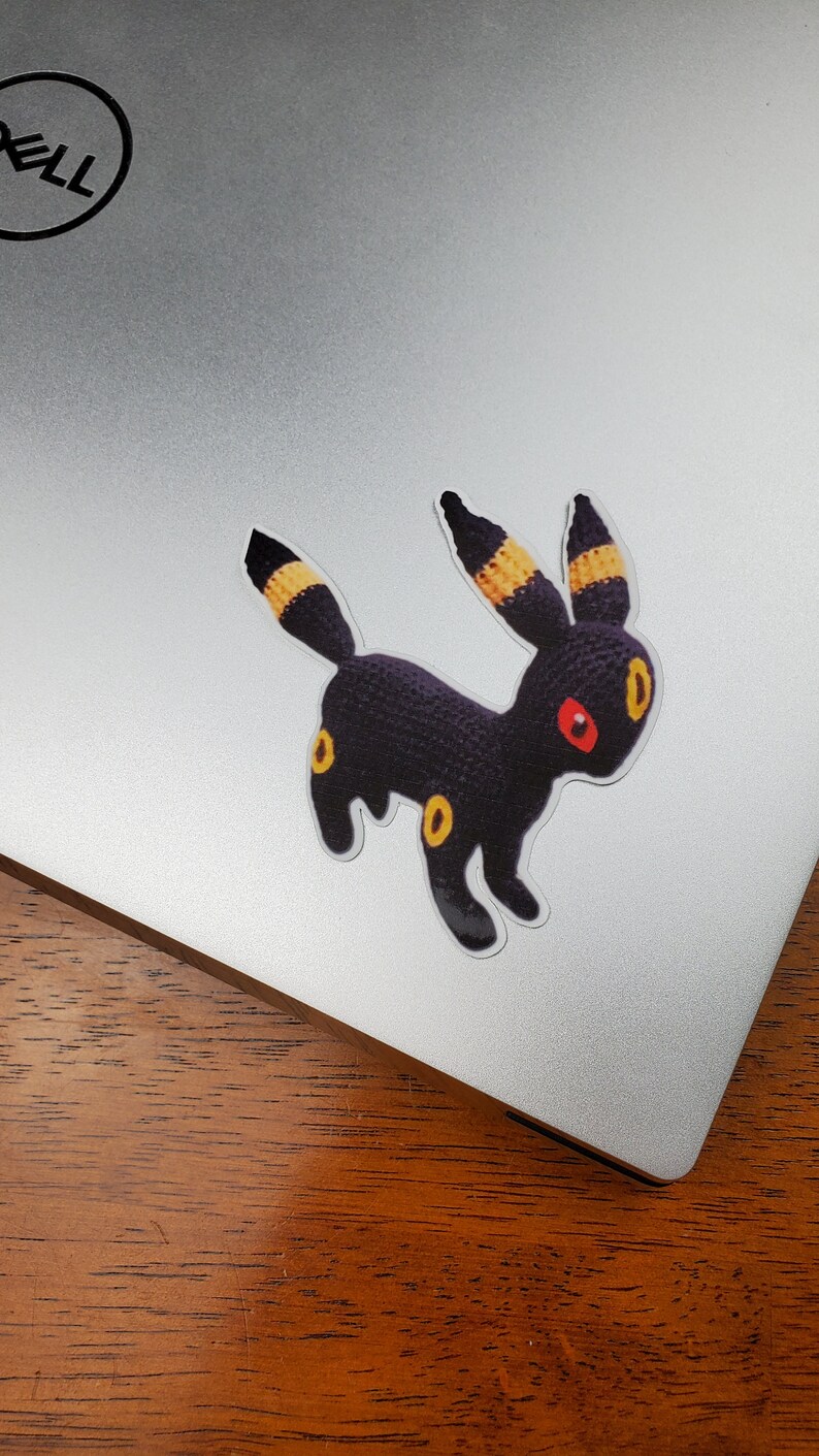 Umbreon Sticker - Crochet Pokemon Sticker for Planner, Laptop, Notebook ...