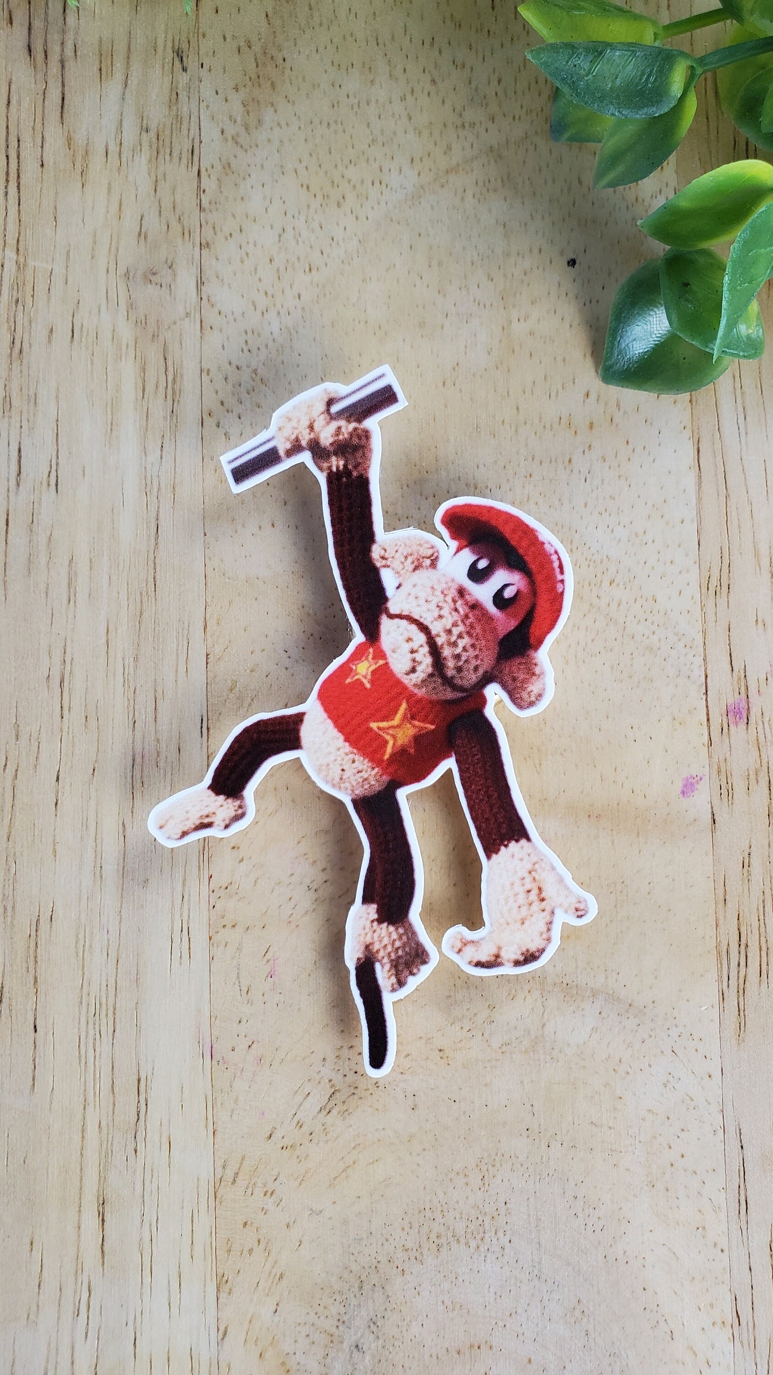 Diddy Kong Sticker - Hanging Around - Crochet Amigurumi-style Sticker ...
