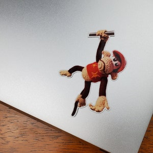 Diddy Kong Sticker Hanging Around Crochet Amigurumi-style Sticker - Etsy