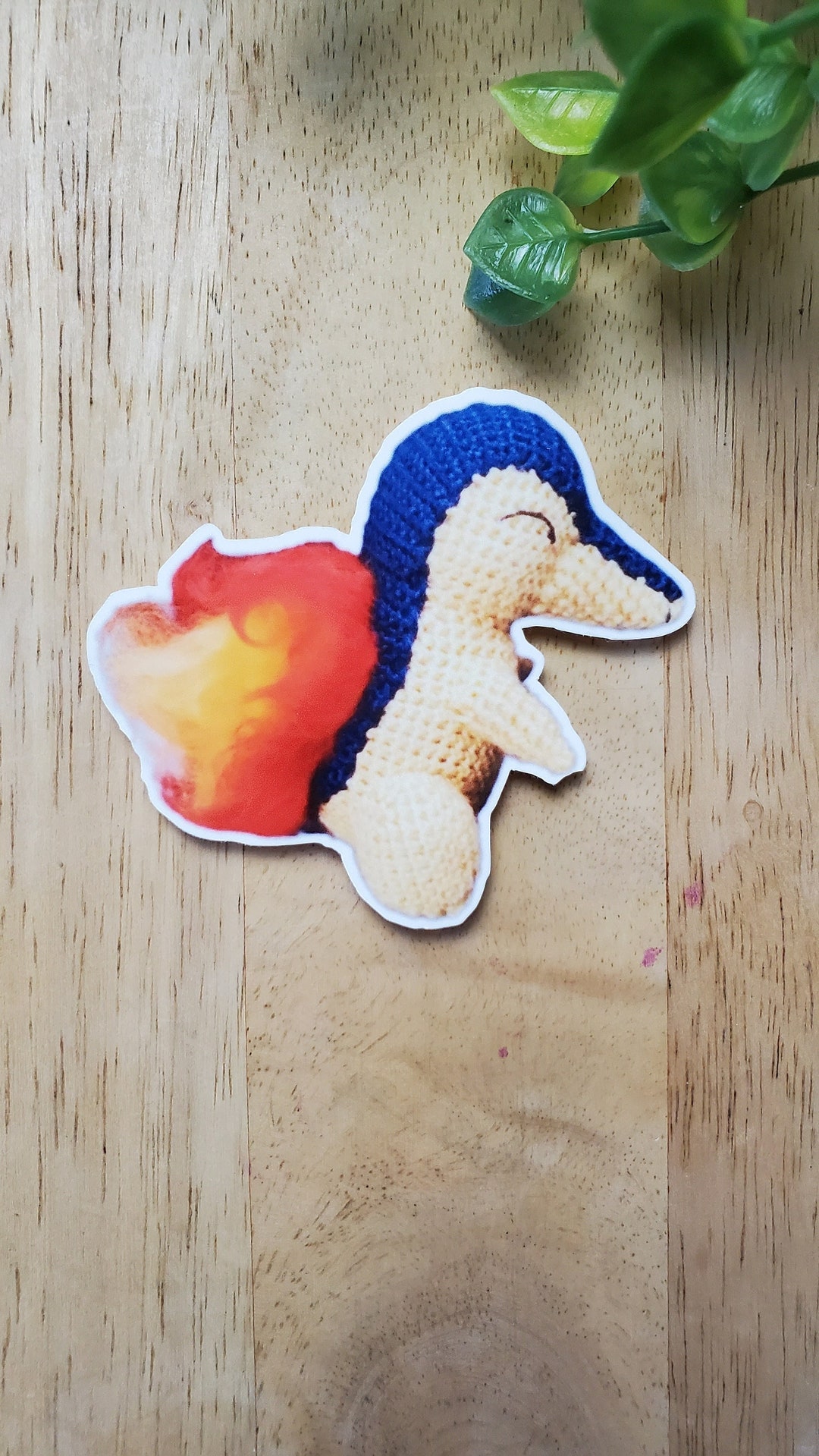 Cyndaquil Sticker Crochet Amigurumi-style Pokemon Sticker - Etsy