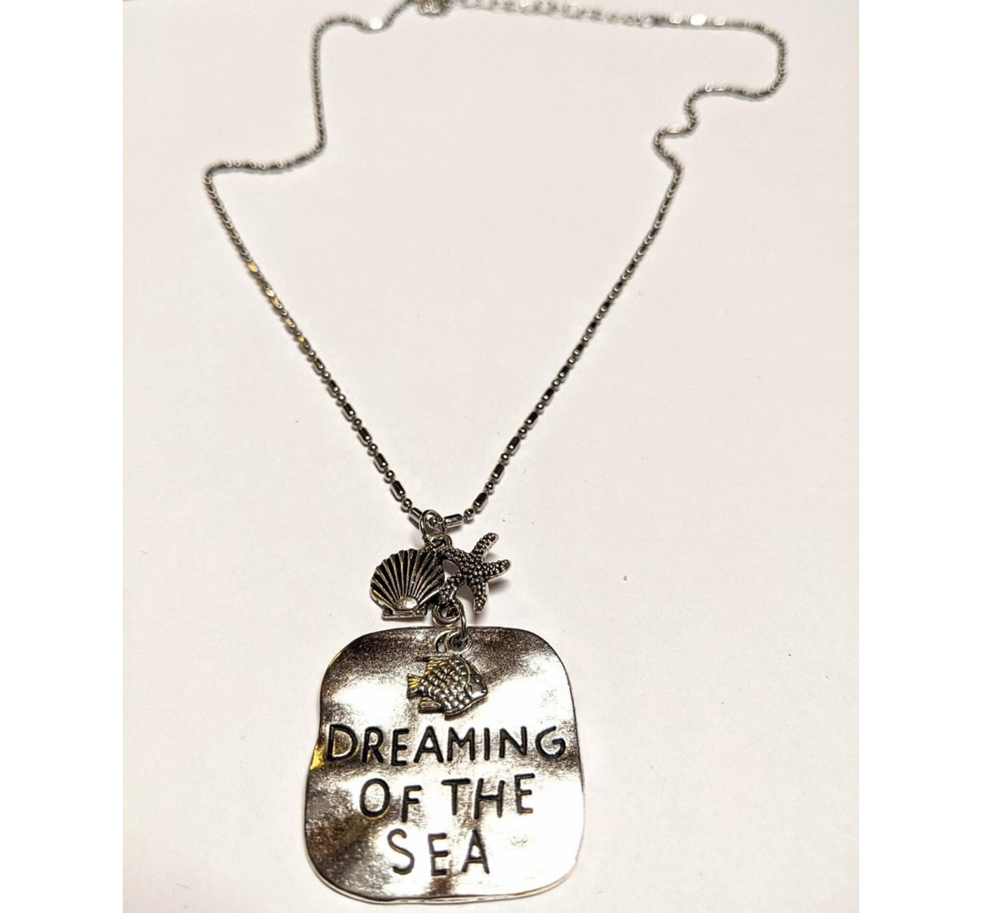 Dreaming of the Sea Necklace, Beach Day Jewelry, Sea Creature Jewelry ...