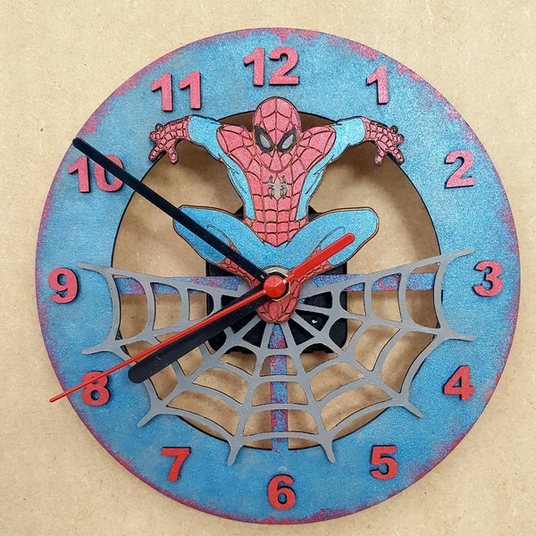 Spiderman Clock Svg File - Etsy