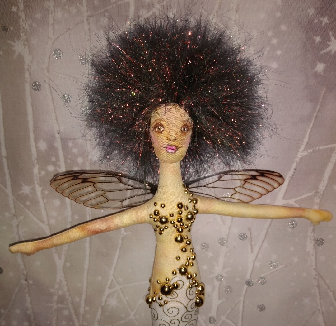 Hanging Fairy Liza Handmade Art Doll Altar Tool Magical Etsy