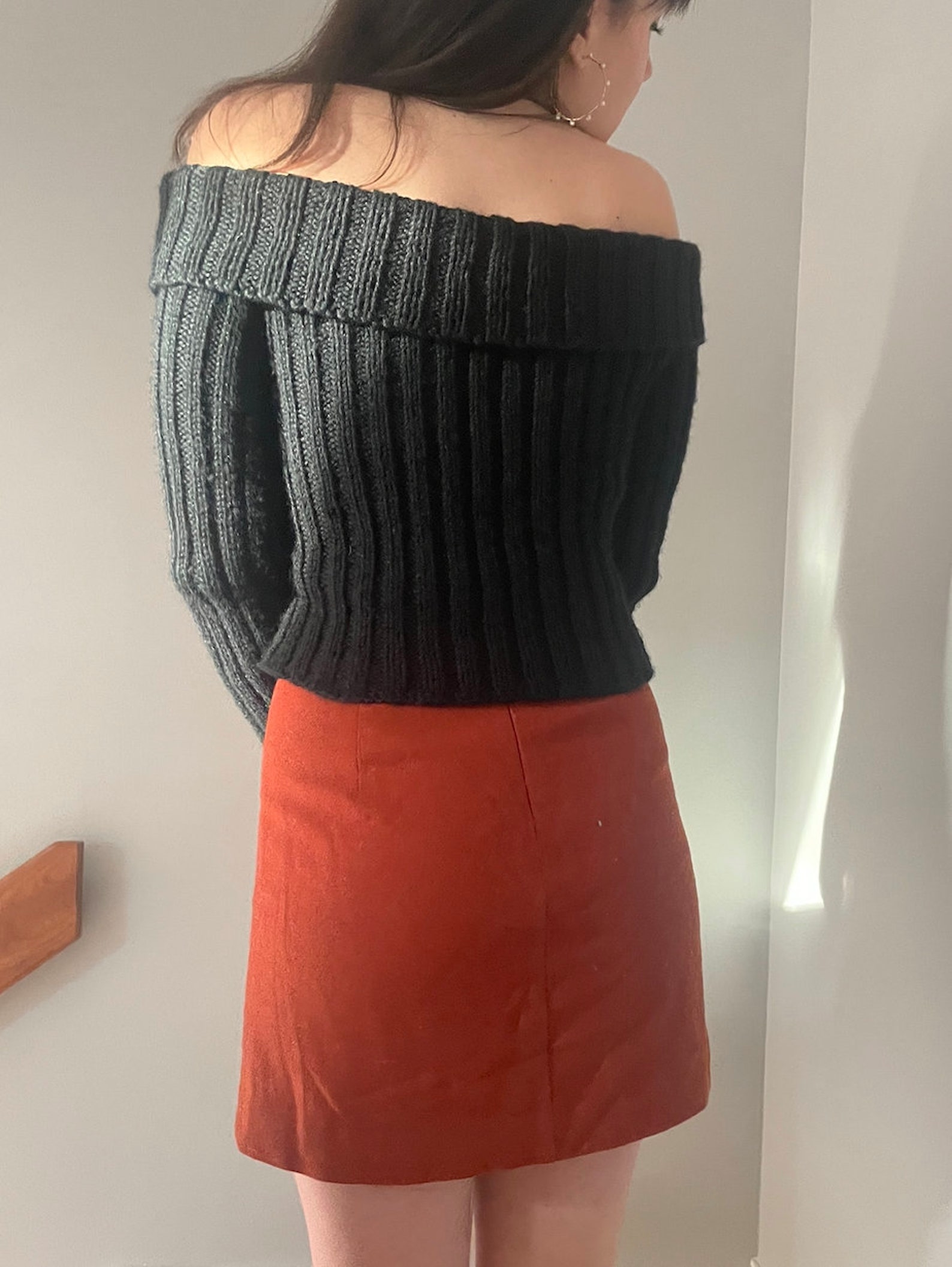 Prima Pullover • PDF Knitting Pattern Download for off Shoulder Ribbed ...