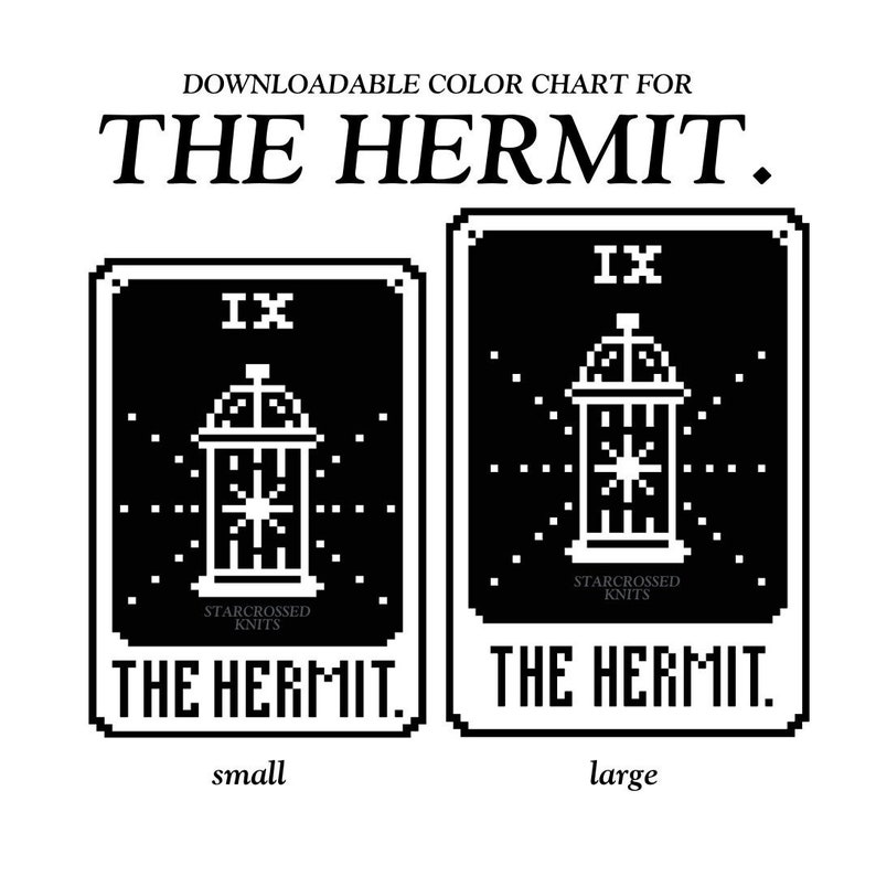 THE HERMIT Tarot Card Color Chart Digital Download Pdf Color Chart for ...