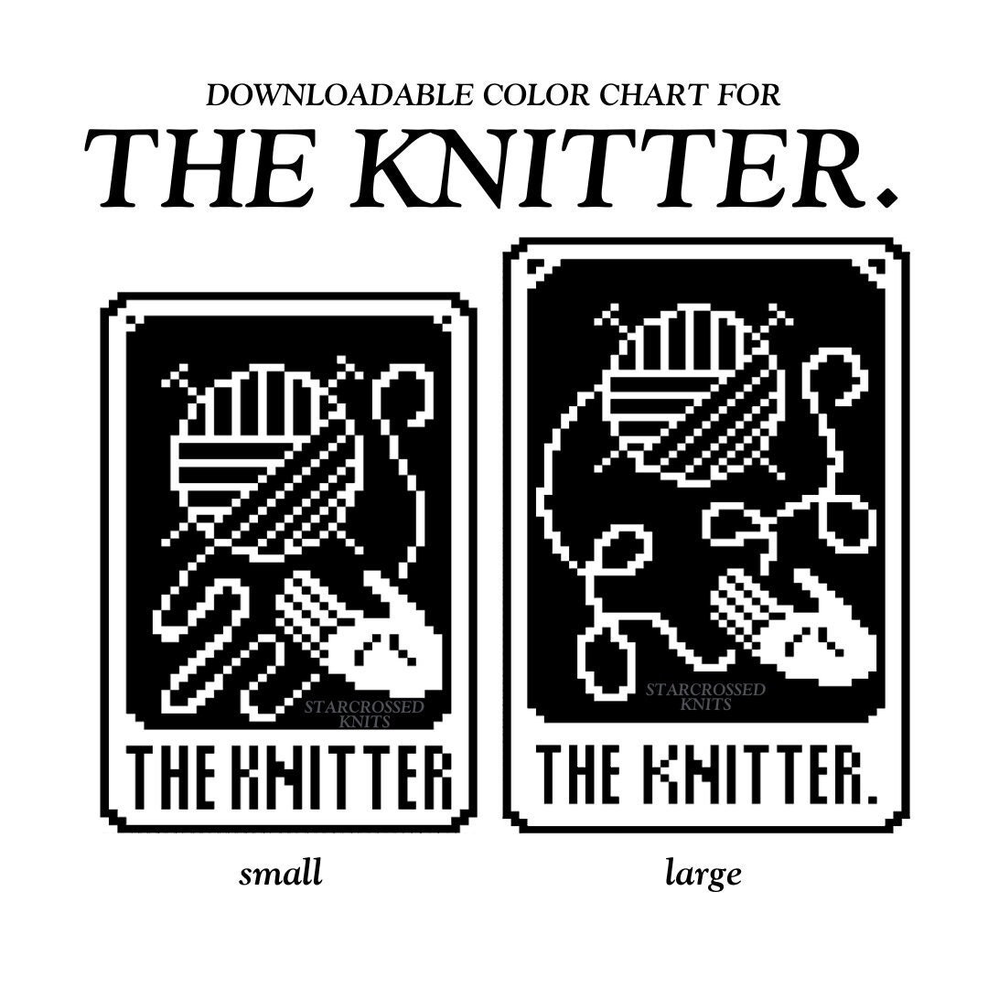 THE KNITTER Tarot Card Color Chart • Digital Download Pdf Color Chart ...