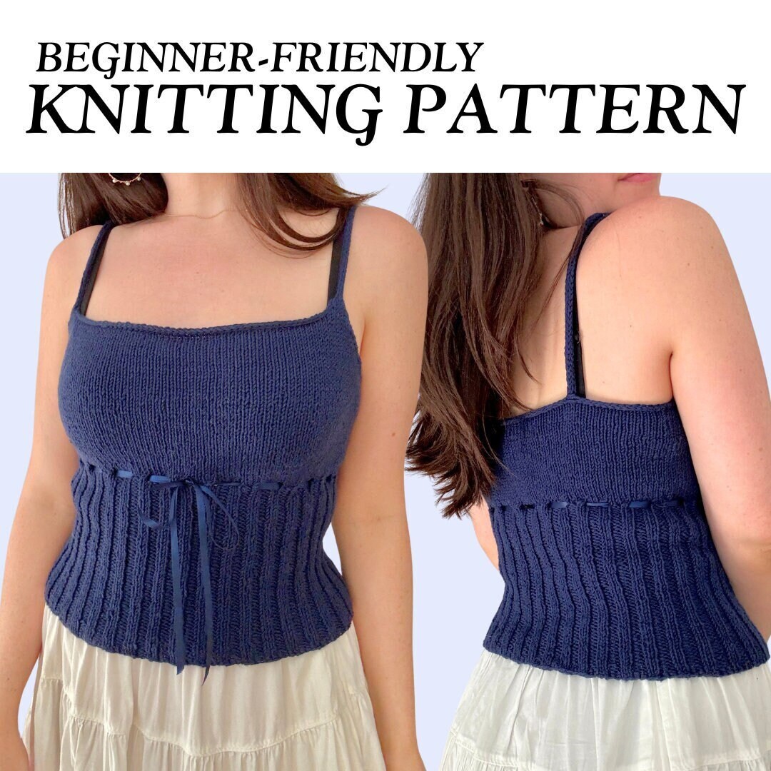 Sweet Nothings Camisole Knitting Pattern • Beginner-friendly Coquette ...