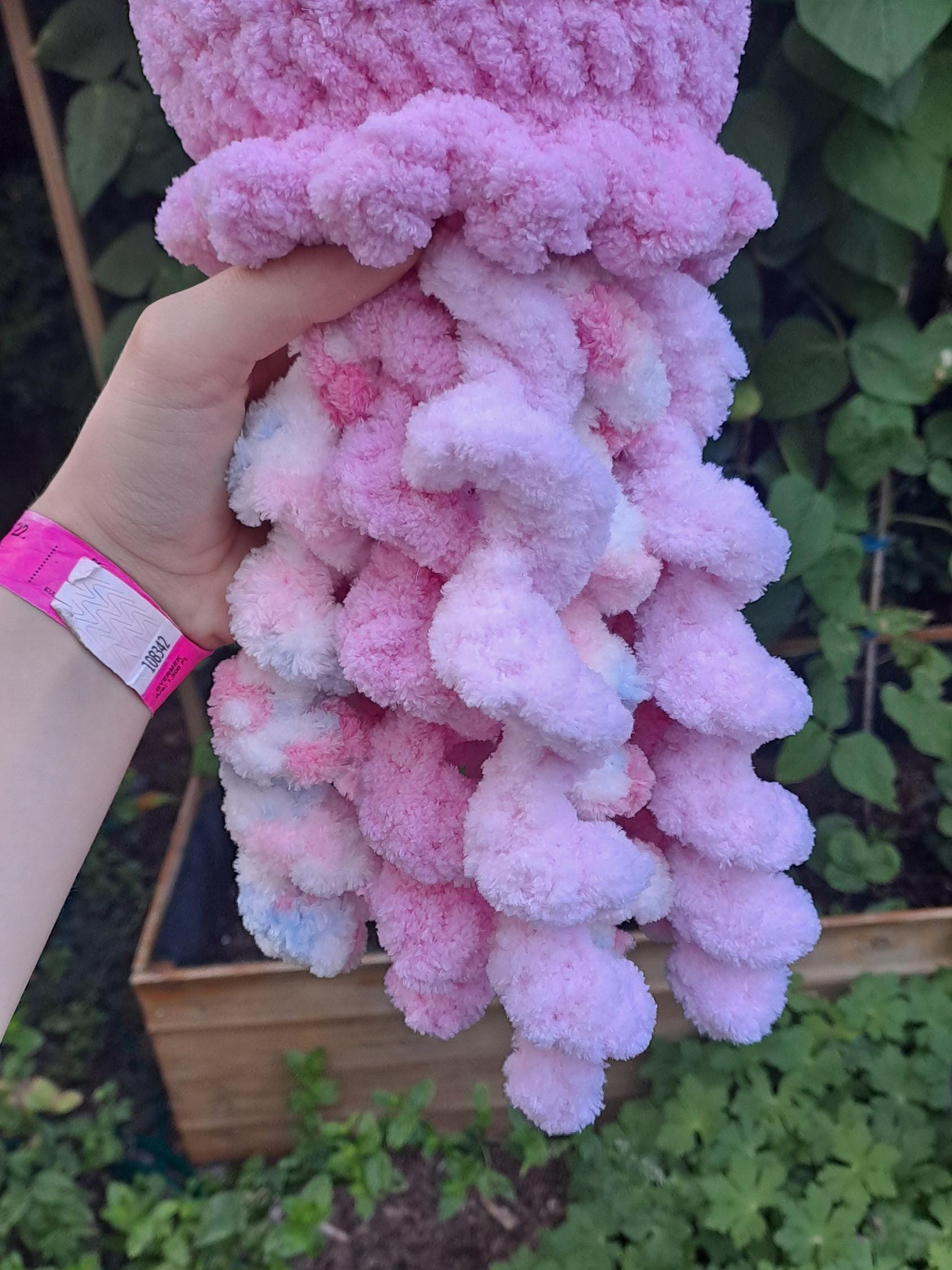 Jumbo Fluffy Crochet Jellyfish Plush - Etsy