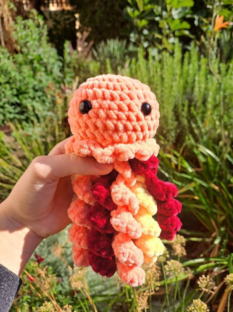 Fluffy Crochet Jellyfish Plush - Etsy