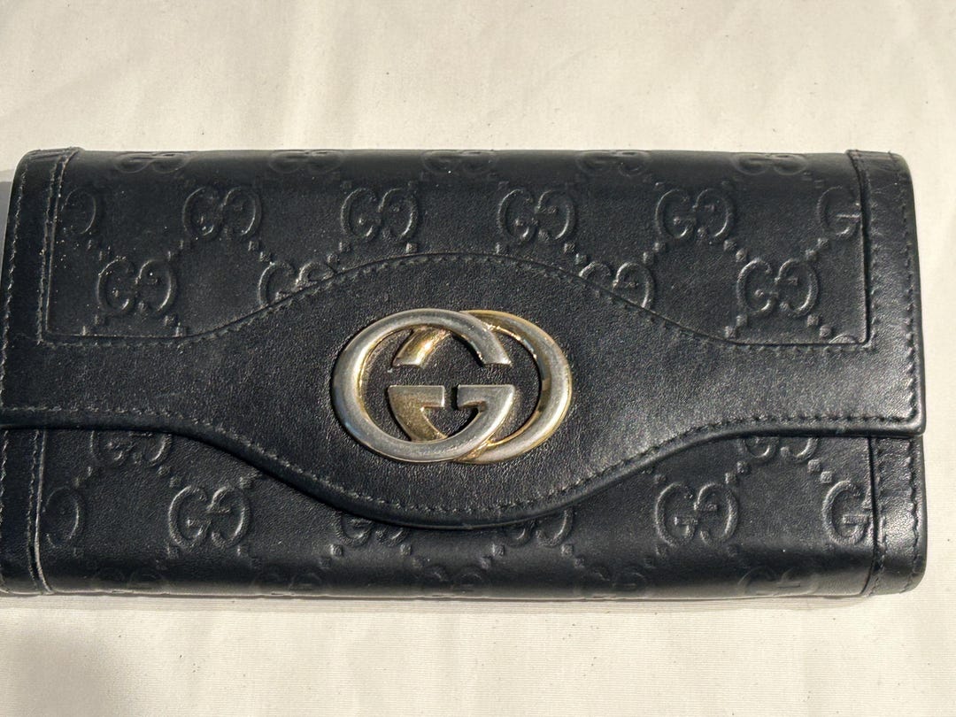 GUCCI Guccissima Embossed Signature Icon Continental Wallet W GG ...