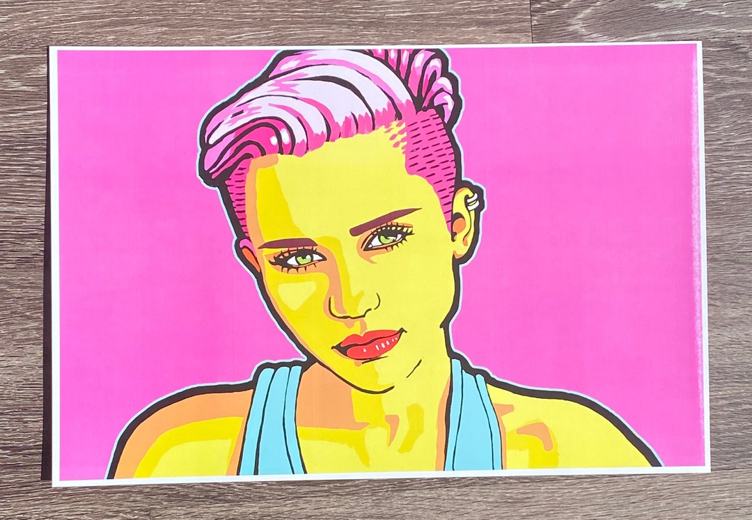 MILEY CYRUS Art Print, Art, Pop Art, Music, Country, Music, Fashion ...
