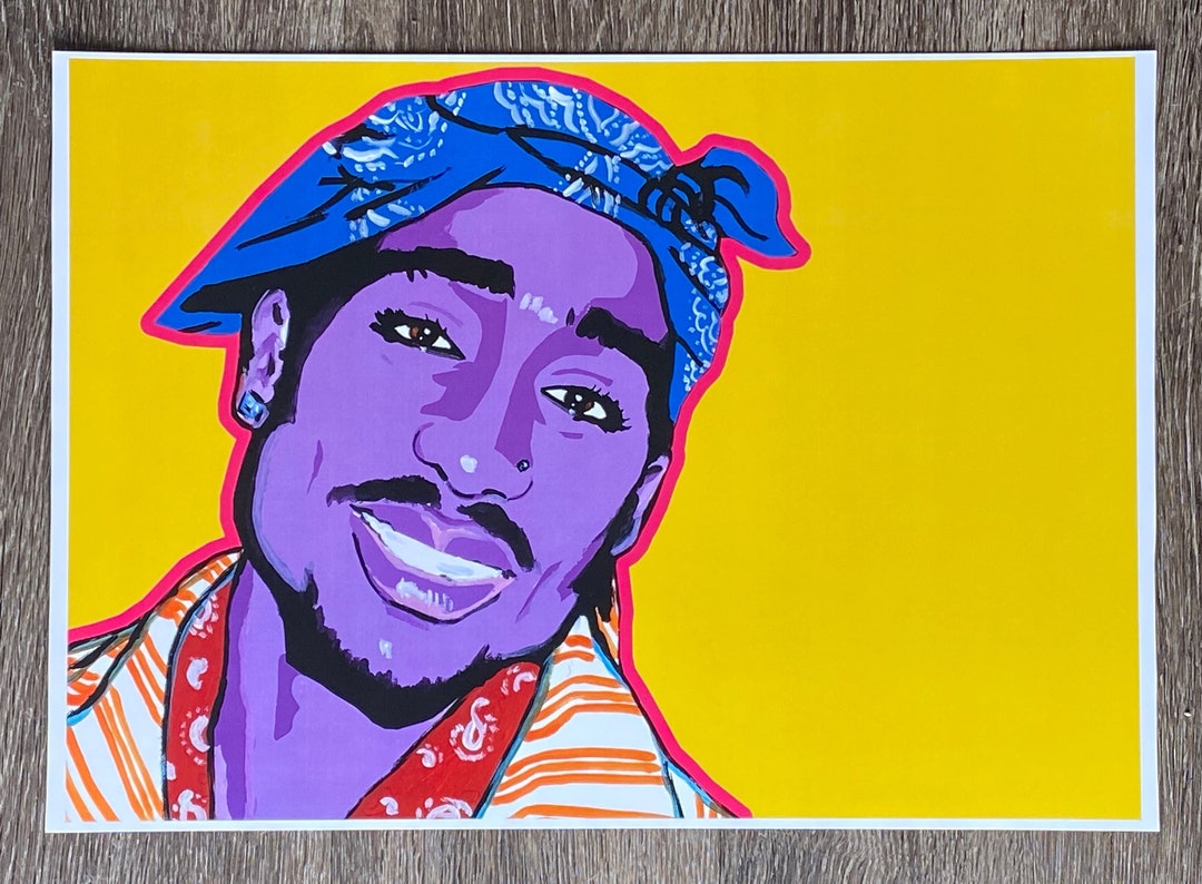 TUPAC SHAKUR Art Print, Art, Pop Art, Music, Rap, Hip Hop, Fashion, 90s ...
