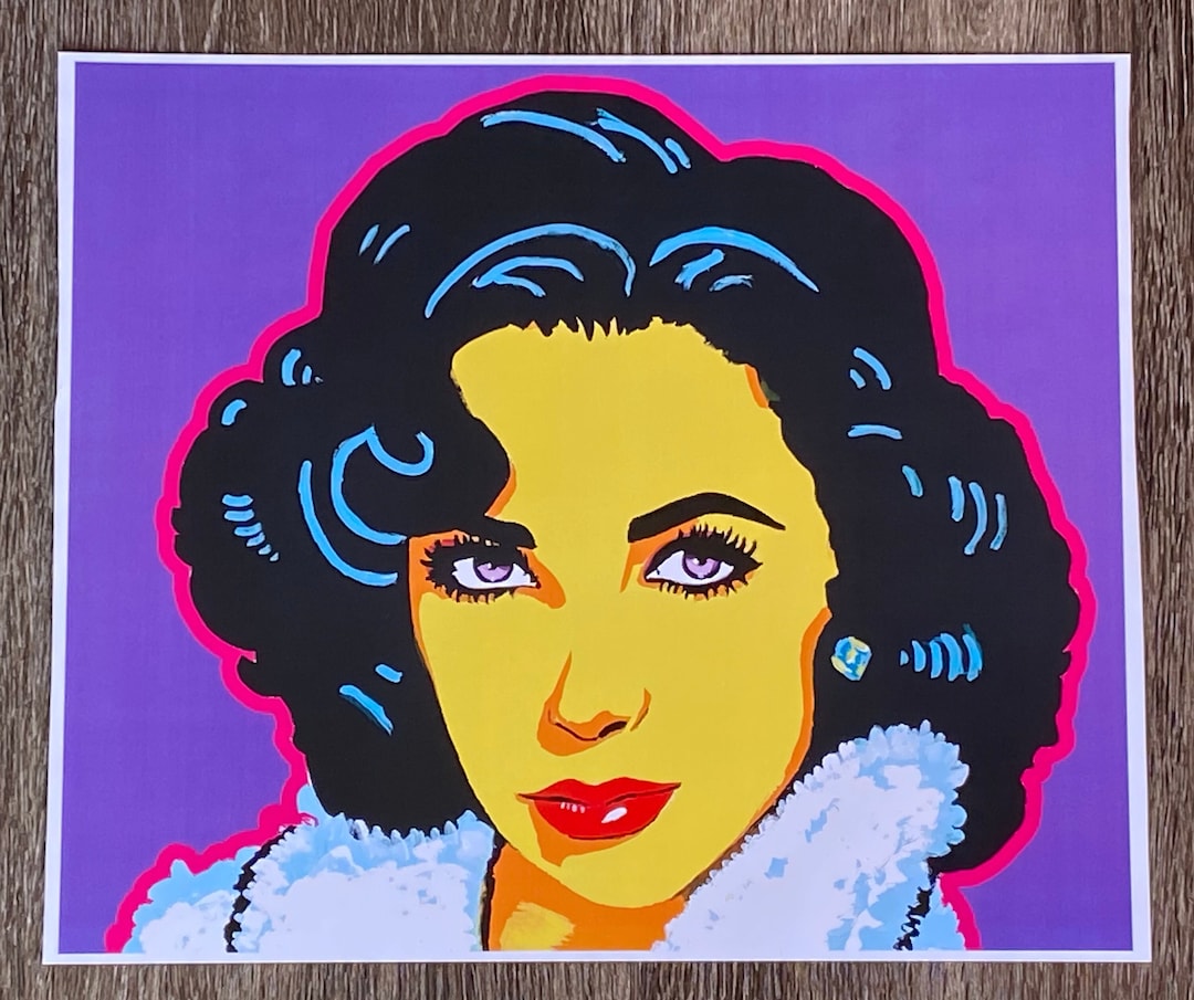ELIZABETH TAYLOR Art Print, Art, Pop Art, Movies, Movie Star, Hollywood ...