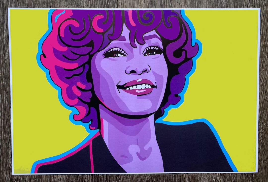 Whitney Houston Art Print: 80s-90s Pop Music Icon - Etsy