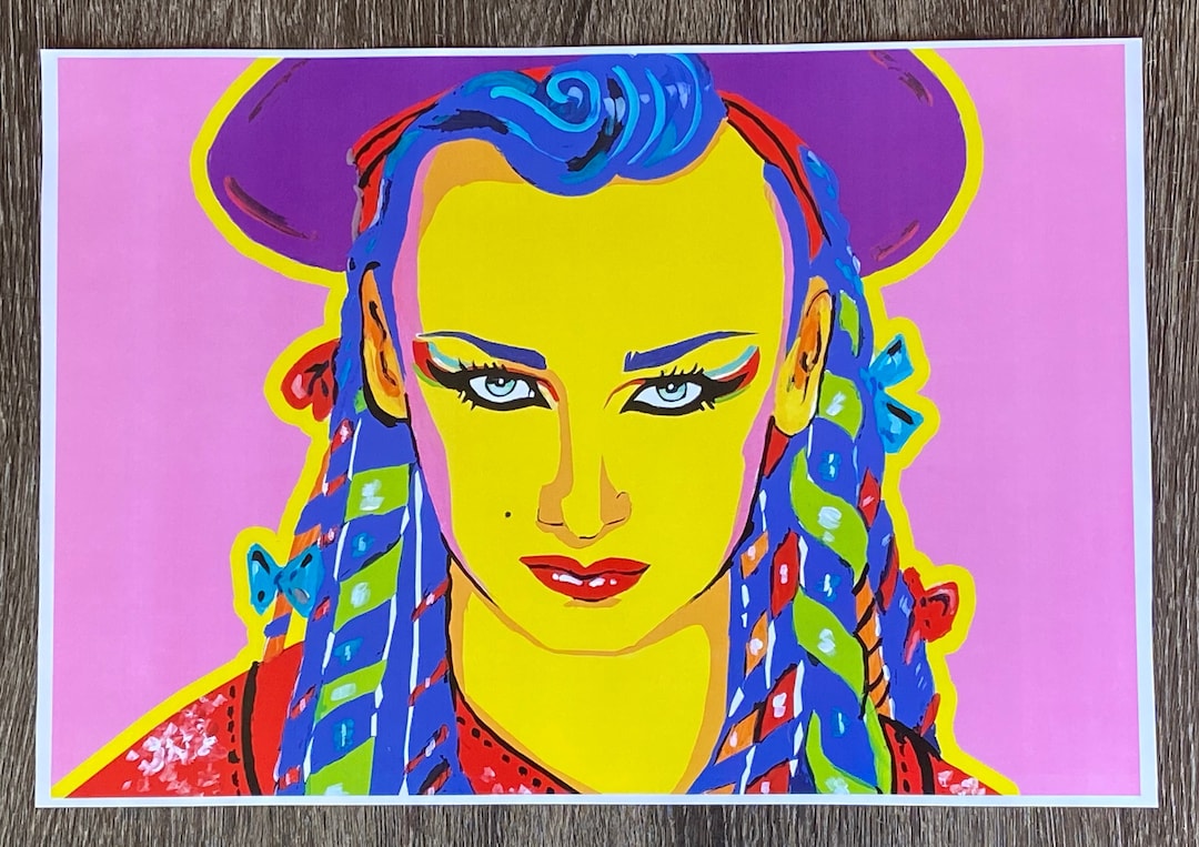 BOY GEORGE Art Print, Pop Art, Fashion, Music, Pop Music, 80s, 90s ...