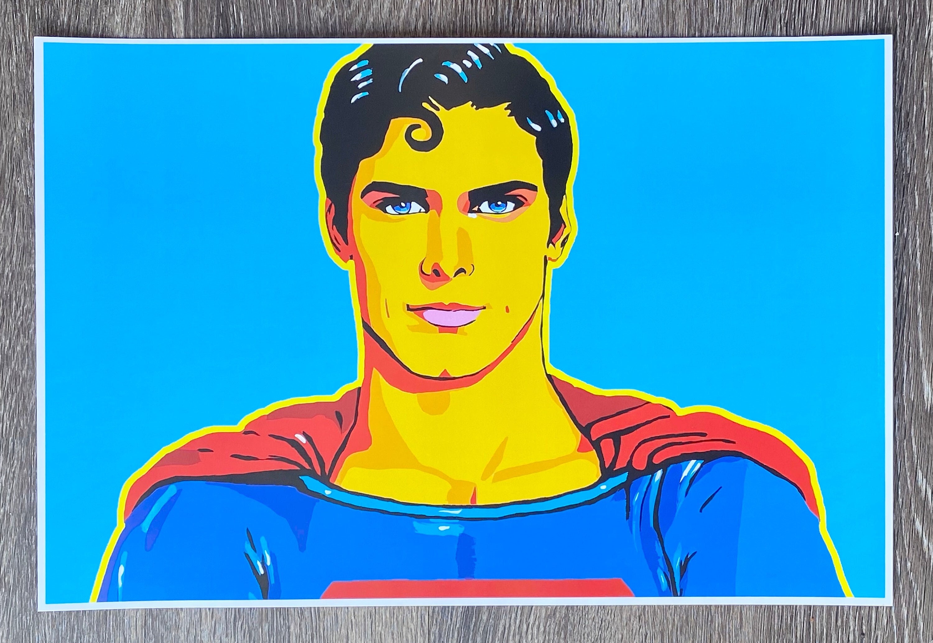 CHRISTOPHER REEVE Art Print Art Pop Art 80s Comics Movie - Etsy