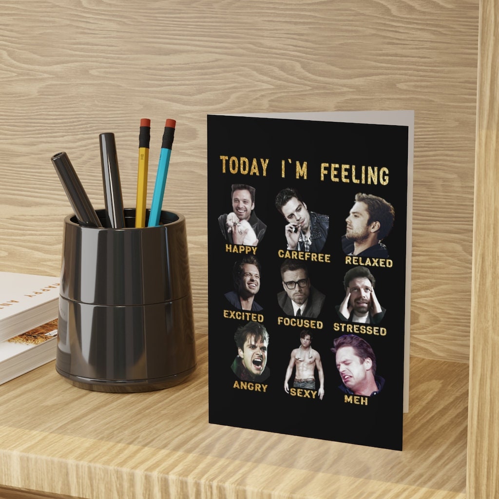 Sebastian Stan Card A5 Illustrive Greeting Birthday Cards, Sebastian ...