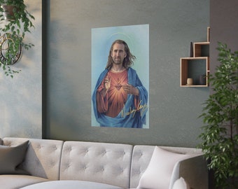 Nicolas Cage Jésus Poster - Etsy Australia