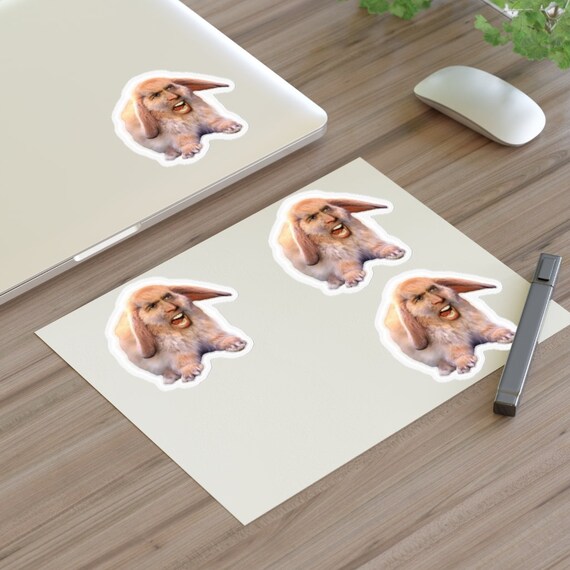 Nicolas Cage Rabbit Sticker Nicholas Cage Holographic Vinyl - Etsy