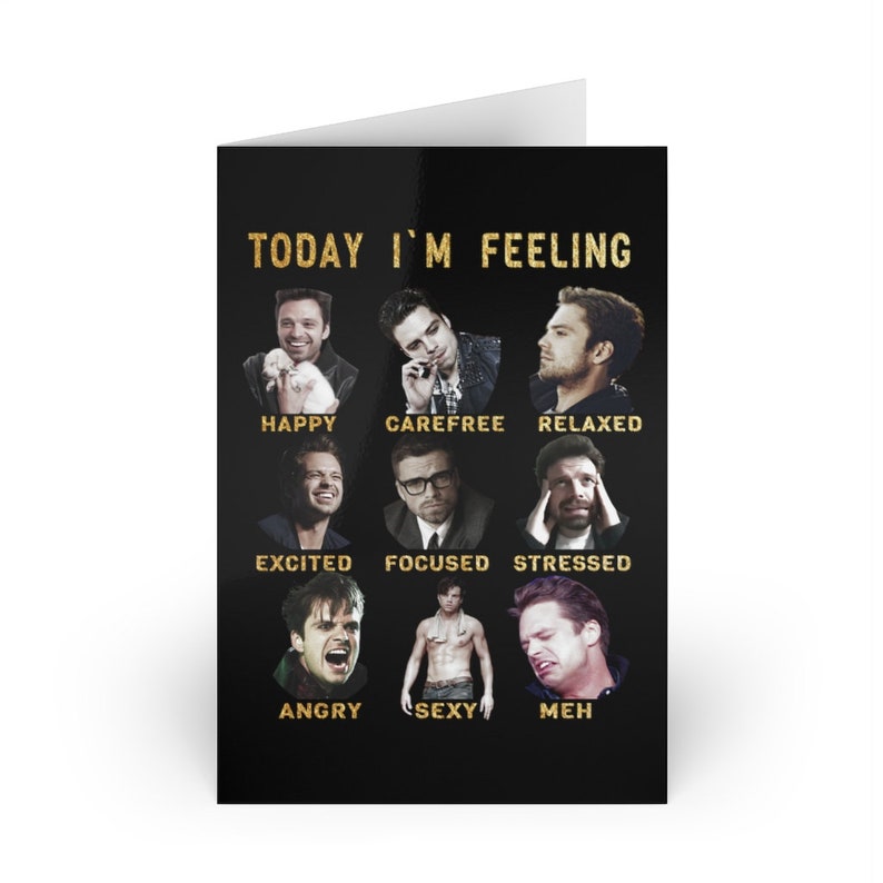 Sebastian Stan Card A5 Illustrive Greeting Birthday Cards, Sebastian ...
