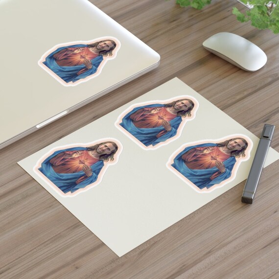 Nicolas Cage Jesus Sticker Nicholas Cage Holographic Vinyl - Etsy