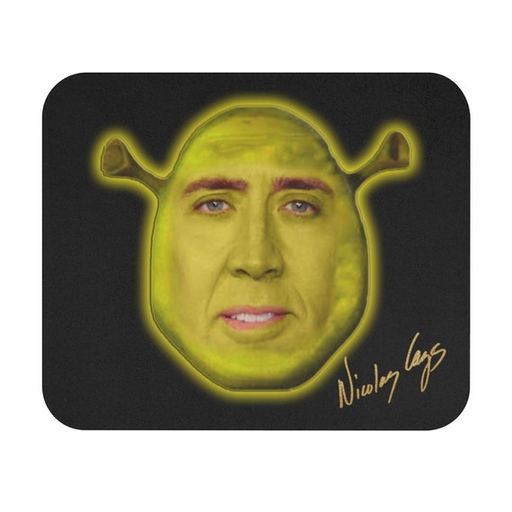 Nicolas Cage Shrek Mouse Pad Gift Nicholas Cage Mousepad Cute - Etsy